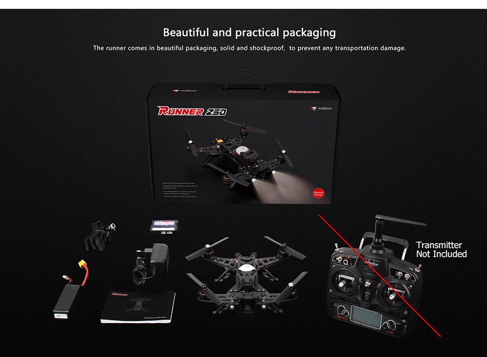 Pack Básico RTF Drone Walkera Runner 250 RACING + CONTROL （800tvl ...